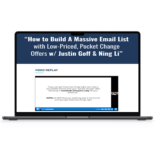 Justin Goff – How To Build A Massive Email List With Low-Priced Pocket ...