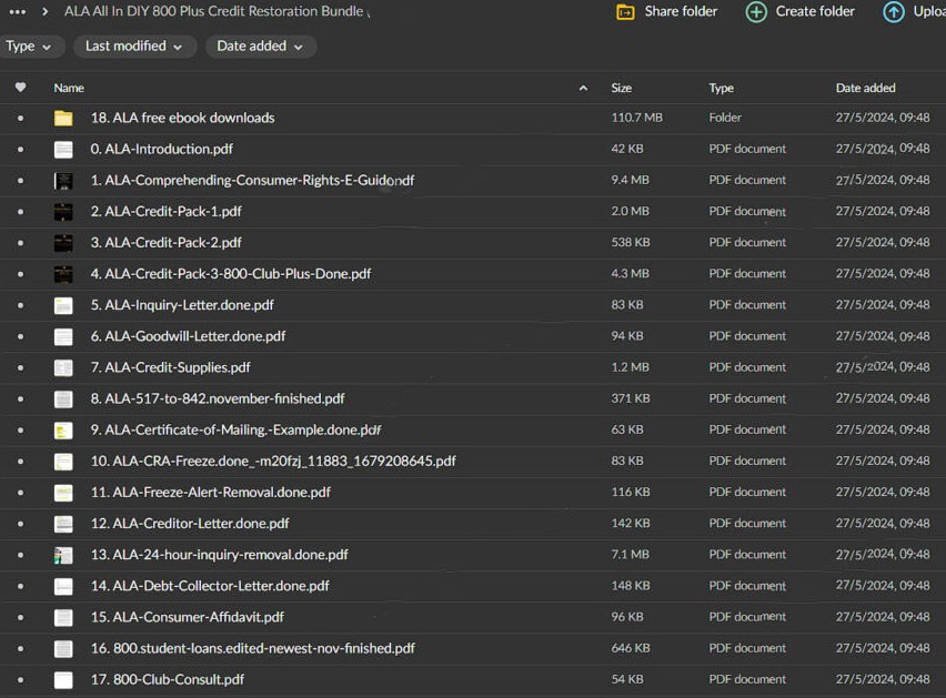 ALA All In DIY 800 Plus Credit Restoration Bundle - GeniCourses