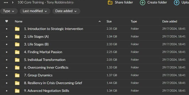 100 Core Training – Tony Robbins - GeniCourses